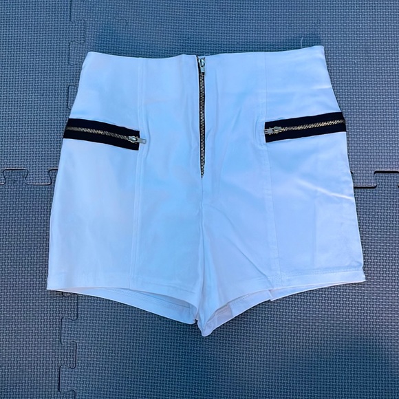 Shorts | Stretchy High Waist Short Shorts With Zippers | Poshmark
